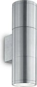 ILUX 033013 Venkovní nástěnné svítidlo Ideal Lux Gun AP2 small alluminio 033013 stříbrné 21cm IP44 - IDEALLUX