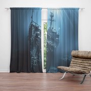 Sablio Závěs Vrak lodi na dně moře: 2ks 140x250cm