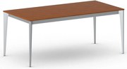 Jednací kancelářský stůl PRIMO ACTION, 180x90 cm, šedostříbrná podnož, třešeň
