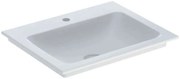 Geberit ONE - Umyvadlo nábytkové 60x48x14 cm, bez přepadu, s otvorem pro baterii, KeraTect, bílá 505.010.01.1