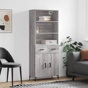 Skříň highboard šedá sonoma 69,5 x 34 x 180 cm kompozitní dřevo 3200519
