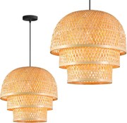 Toolight Boho, závěsné svítidlo 1xE27 APP1577-5C, přírodní hnědá, OSW-03614