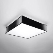 Stropní svítidlo Horus, 1x černé plastové stínítko, (bílý plast), (45 cm)