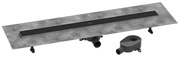 Hansgrohe RainDrain Go - Sprchový žlab 100 cm s oboustranným roštem, pro vložení dlažby, matná černá 56275670