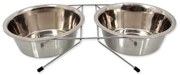 Set misek s podstavcem pro psa z nerezové oceli ø 21 cm Dog Fantasy – Plaček Pet Products