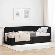 Rohový rám postele Černý 80 x 200 cm samet 3394067