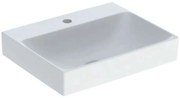Geberit ONE - Umyvadlo na desku 50x40x14 cm, bez přepadu, s otvorem pro baterii, KeraTect, bílá 505.030.01.6