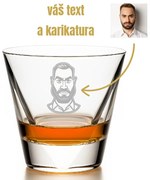 Dekorant Sklenice na lihoviny Triangle s karikaturou z fotky 320 ml 1KS