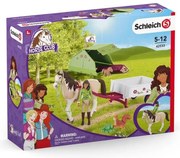 Schleich 42533 sarah s koníkem a zvířátky kempují