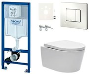 Cenově zvýhodněný závěsný WC set Grohe do lehkých stěn / předstěnová montáž+ WC SAT Brevis SIKOGRSBR2S