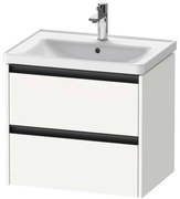 Duravit Ketho.2 - Umyvadlová skříňka 55x63x46 cm, 2 zásuvky, matná bílá K25282018180000