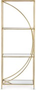 Ocelová knihovna ve zlaté barvě 56x151,5x25 cm Elenor – Bizzotto