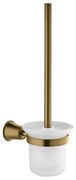 OMNIRES Art Line - WC štětka nástěnná s držákem, kartáčovaný bronz/mléčné sklo AL53620BR