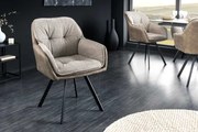 Luxusní otočná židle Mr. Lounger vintage taupe mikrovlákno