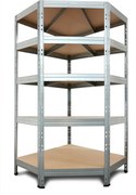 AR Shelving Vysokozátěžový rohový regál Rivet 180x90x45x64,5 cm