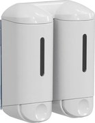 MARPLAST MARPLAST, SHOWER SMALL dvojitý dávkovač tekutého mýdla, 2x170ml, bílá, A94601