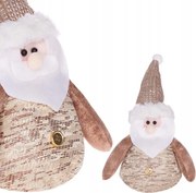 Vánoční Santa Claus 22 cm, béžovo-hnědý