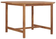 Zahradní jídelní stůl 110 x 110 x 75 cm masivní teak 318478