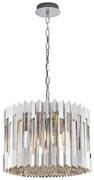 Lustr Ritz, 1x křišťálové/chromové kovové stínítko, (fi 42cm), ch