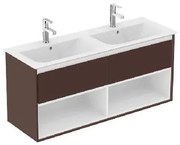 Ideal Standard Connect Air - Skříňka pod dvojumyvadlo 120 cm, matná hnědá/matný bílý lak E0829VY