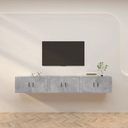 Nástěnné TV skříňky 3 ks betonově šedé 80 x 34,5 x 40 cm 3188362