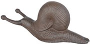 Zahradní litinová figurka Snail, 12,5x32 cm, hnědá