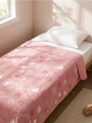 Sinsay - Přikrývka na postel s kočičím motivem - růžová