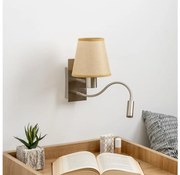 Brilagi - LED Nástěnná lampa NUBILA 1xE27/25W/230V+LED/3W chrom/světle hnědá