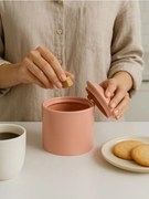 Sinsay - Keramická nádoba na potraviny s víkem - pastelová růžová