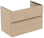 Ideal Standard Finesse - Umyvadlová skříňka, 80x44x55 cm, 2 zásuvky, bílý dub E3387US