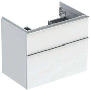 Geberit iCon - Umyvadlová skříňka 74x62x48 cm, 2 zásuvky, lesklá bílá 502.304.01.2