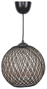 Lustr na lanku JUTE 1xE27/60W/230V černá