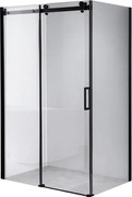 BPS-koupelny Obdélníkový sprchový kout HYD-OK15A 100x80 černá/transparent - bez vaničky