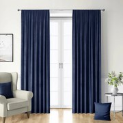 Závěs Velvet, Velur, S Páskou 140 š x 285 v, Zatemňovací 70% Navy