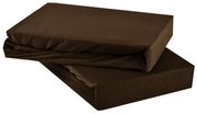 Prostěradlo tmavě hnědé jersey EMI, Dětská plachta 60x120