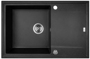 Laveo Megalo, kuchyňský granitový dřez 790x490x230 mm, černá, LAV-SBE_711T