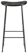 Černá barová stolička z teakového dřeva (výška sedáku 76 cm) Tangle – White Label