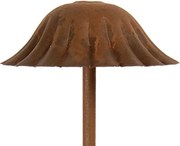 Rustikální rezavý kovový zápich houba L - Ø 14*41 cm