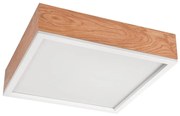 Stropní svítidlo OAK SQUARE 4xE27/15W/230V 39x39 cm dub/bílá