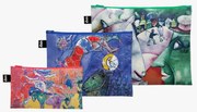 Taštičky na zip 3 ks LOQI MARC CHAGALL I and the Village, Blue Circus