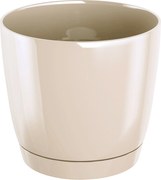 PRO Květináč COUBI ROUND P s miskou krémový 21cm