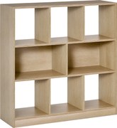 HOMCOM Knihovna 3-Úrovňová Úložná Police pro Kancelář a Obývací Pokoj Dub 97,5 x 30 x 100 cm | Aosom