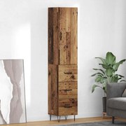 Vysoký bufet Staré dřevo 34,5 x 34 x 90 cm Kompozitní dřevo 3402723