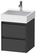 Duravit Ketho.2 - Umyvadlová skříňka 55x48x46 cm, 2 zásuvky, grafit mat K25274049490000