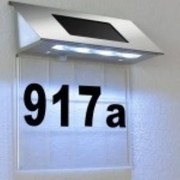 Domovní číslo solární LED osvětlení DEU 333 nerez/transparent