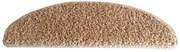 Vopi Nášlapy na schody Color shaggy béžový půlkruh, samolepící - 24x65 půlkruh (rozměr včetně ohybu)