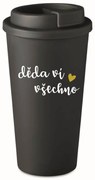 DĚDA VÍ VŠECHNO - černý termohrnek 475 ml