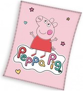 Dívčí coral fleece deka Prasátko Pepa - Peppa Pig - gramáž 240 g/m² - 110 x 140 cm