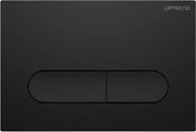 UPTrend Ovládací tlačítko pro WC podomítkové moduly YOSEMITE MATTE BLACK UP004‑U18, černá mat