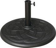 Základna pro slunečník Outsunny, hmotnost 19 kg, stojan pro slunečník vhodný pro stonky 38 mm/48 mm, pryskyřice, pro terasu nebo patio Ø54,5x34 cm, br